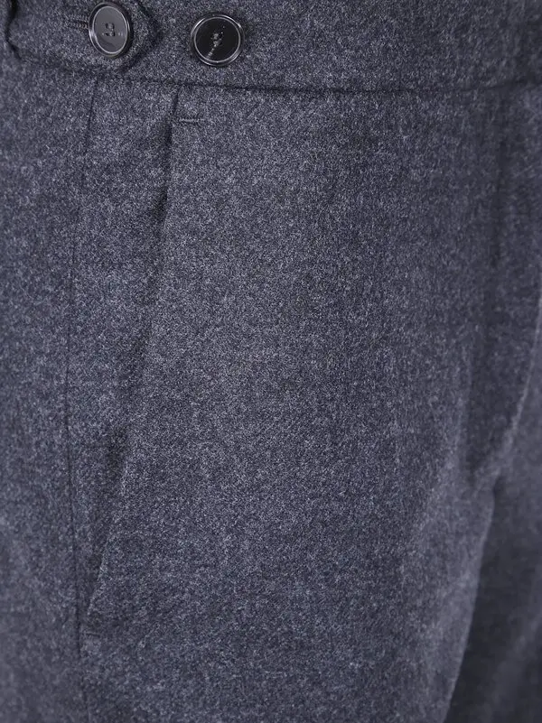 DARKPARK High-rise Wool Blend Trousers - Black