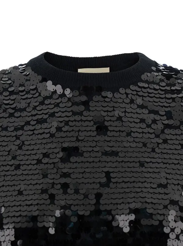 SEMICOUTURE Sequin Appliqué Sweater