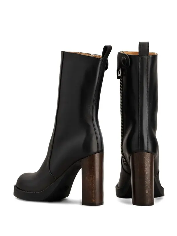 TOD'S Leather Zip-fastening Block-heel Boots