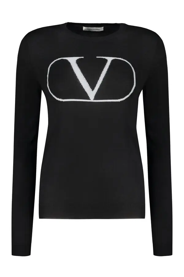 Valentino Garavani Logo Long-sleeve T-shirt - Black