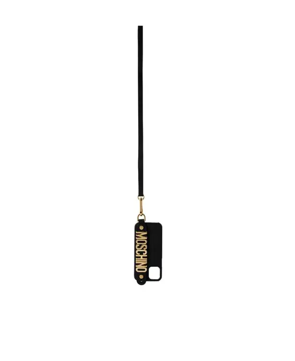 Moschino Logo Iphone 12 Pro Mobile Phone Case - Black