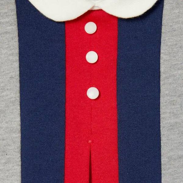 Gucci Cotton Jersey Dress With Web Stripe Detail