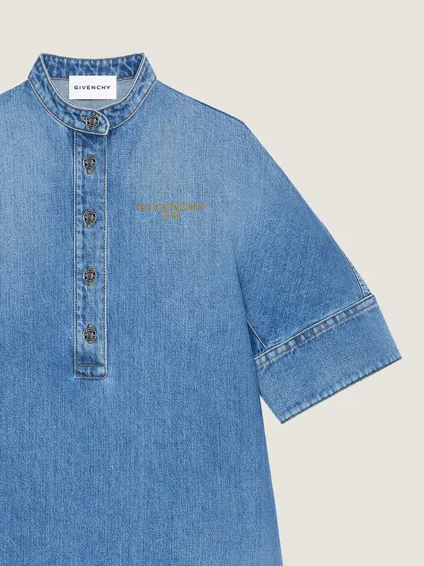 Givenchy Washed Denim Shirt Dress