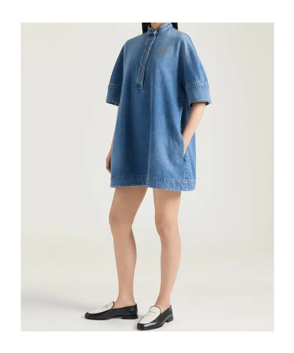 Givenchy Washed Denim Shirt Dress