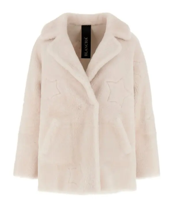 BLANCHA Star Pattern Fur Coat