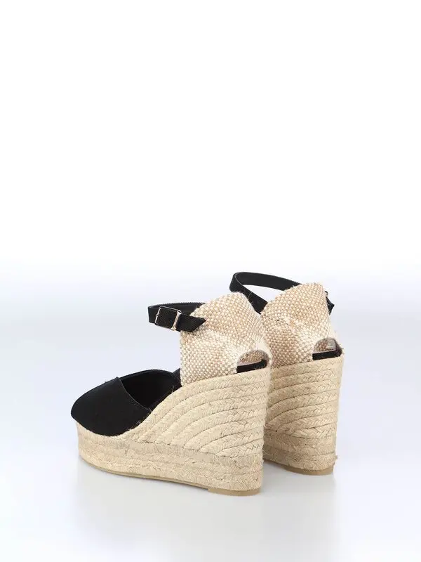 CastaÑer 100mm Bianca Espadrille Wedge Sandals - Nude