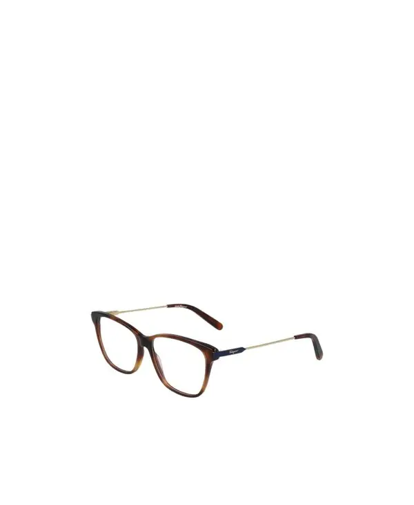 FERRAGAMO Tortoiseshell Rectangle Eyeglasses
