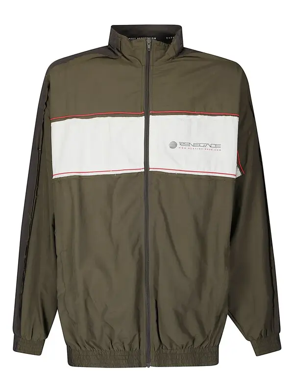 Martine Rose Layered Track Jacket - Green / Dark Green
