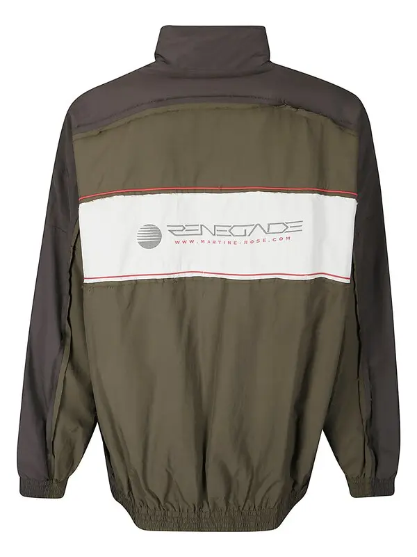 Martine Rose Layered Track Jacket - Green / Dark Green