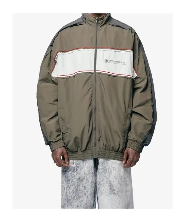 Martine Rose Layered Track Jacket - Green / Dark Green