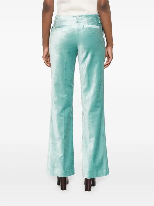 FORTE_FORTE Cotton Viscose Stretch Velvet Trumpet Pants - Breeze