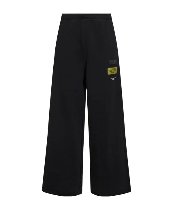 MAISON MARGIELA Logo Patch Straight-leg Trousers - Black