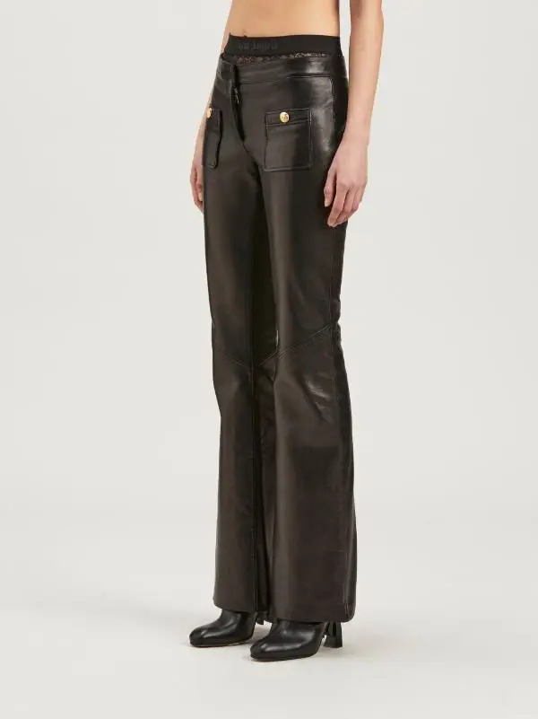 Palm Angels Flared Paneled Trousers