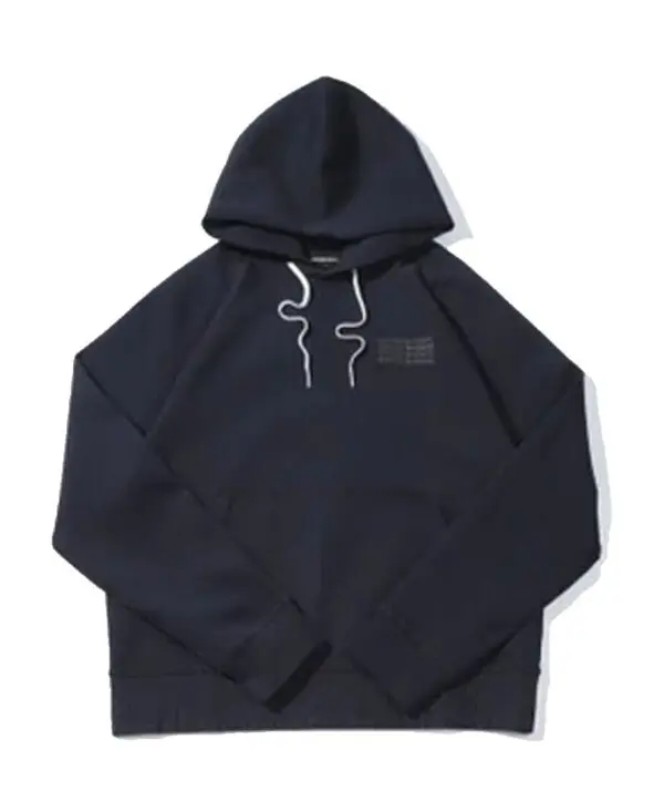 Emporio Armani Logo Hooded Sweater - Black