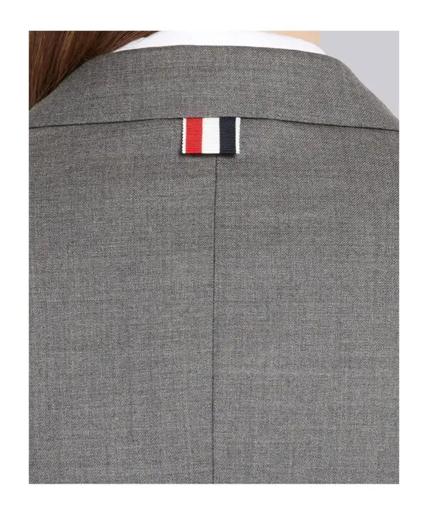 Thom Browne Single-breasted Twill Blazer - Medium Grey