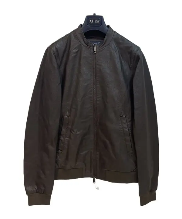 Emporio Armani Leather Bomber Jacket