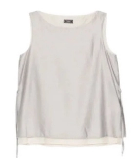 Peserico Sleeveless Layered Top With Side Ties - White