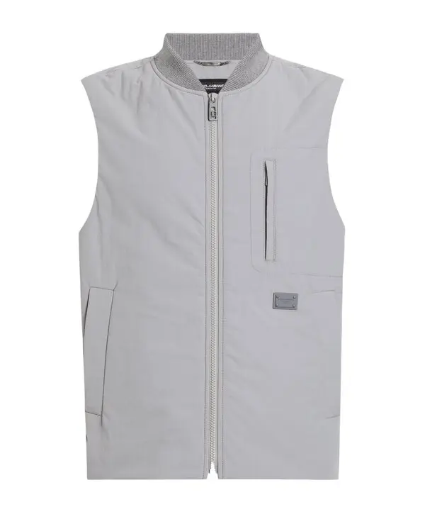 Dolce & Gabbana Padded Technical Vest - Grey