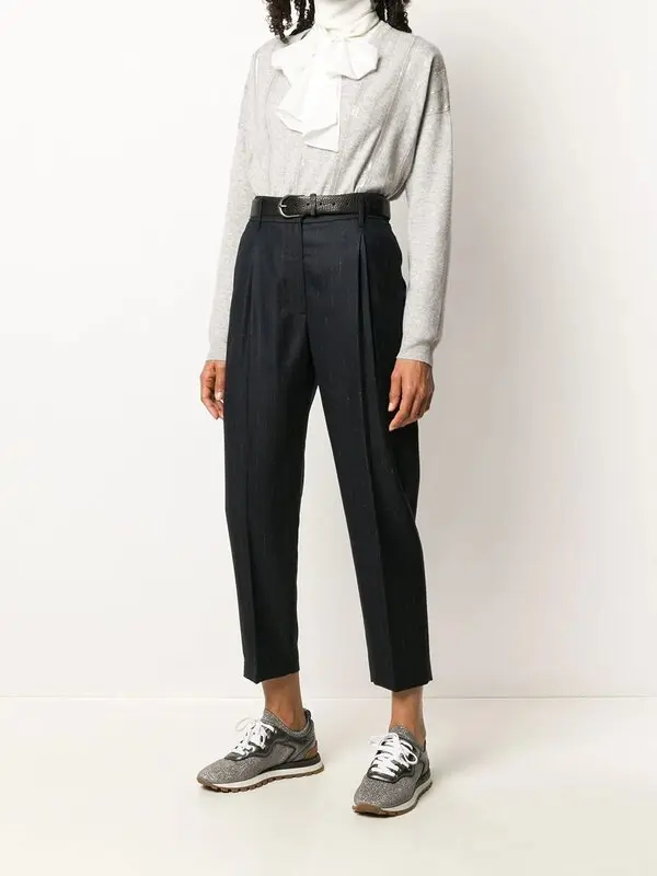 Brunello Cucinelli Sequin Embellished V-neck Jumper