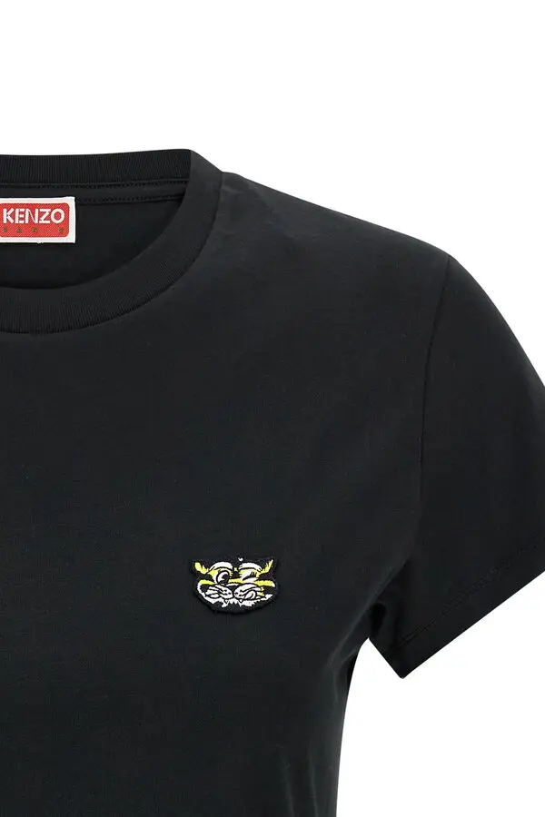Kenzo Gots Wild Tiger Printed Crewneck T-shirt - Black