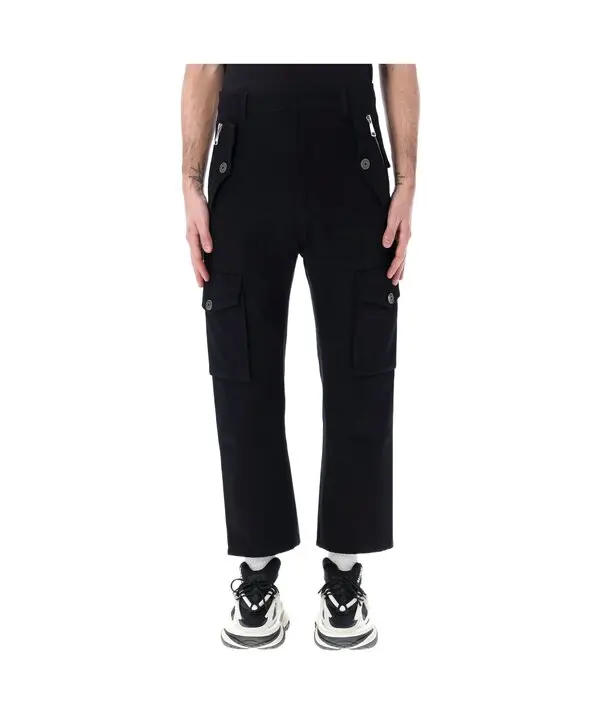 Balmain Mid Rise Tapered Cargo Trousers