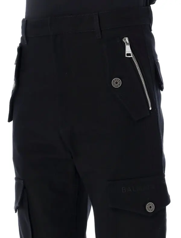 Balmain Mid Rise Tapered Cargo Trousers