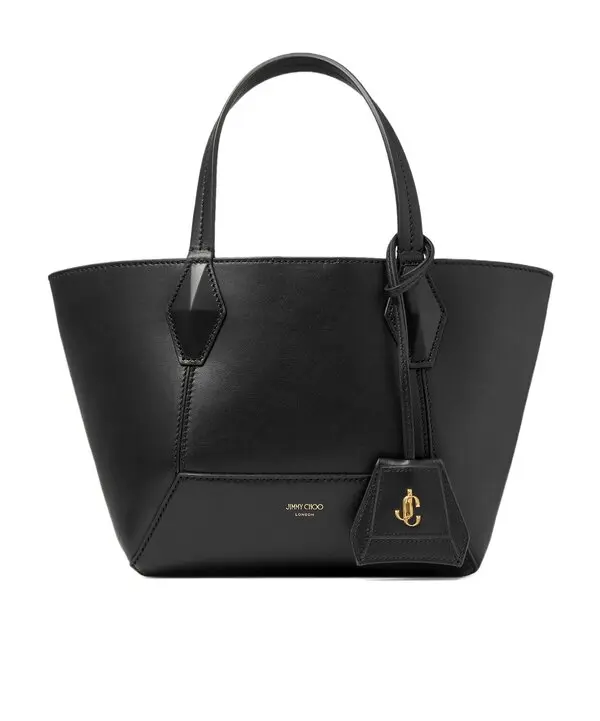 JIMMY CHOO Diamond Logo Small Tote Bag - Black