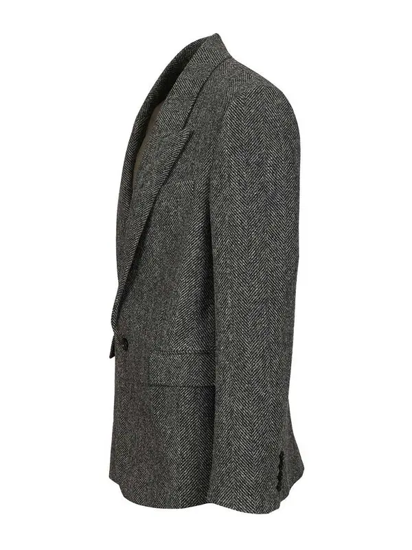 Saint Laurent Single-breasted Long-sleeved Blazer - Black
