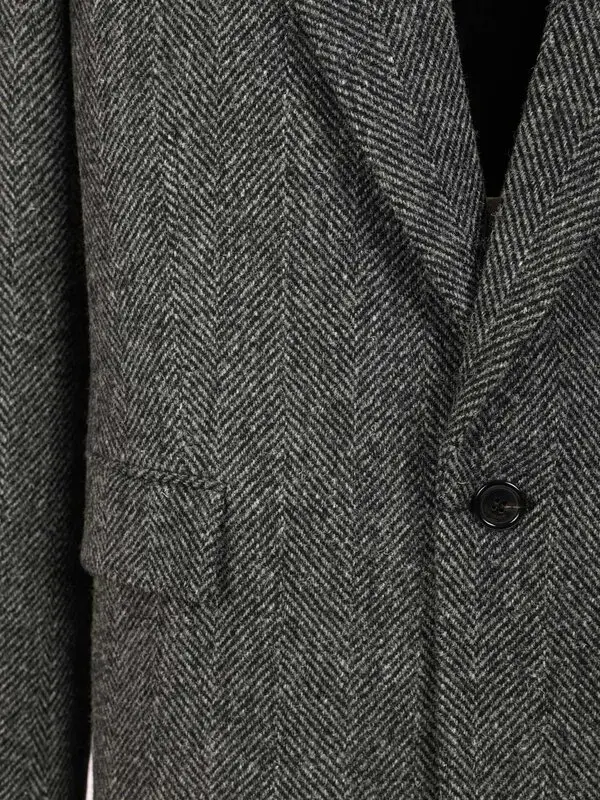 Saint Laurent Single-breasted Long-sleeved Blazer - Black