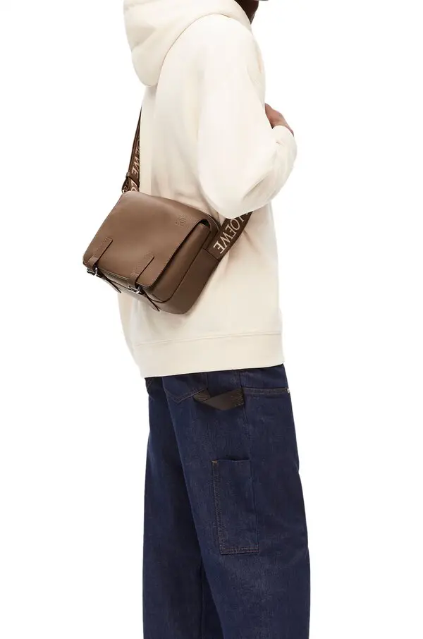 Loewe Military Messenger Bag In Calfskin And Jacquard