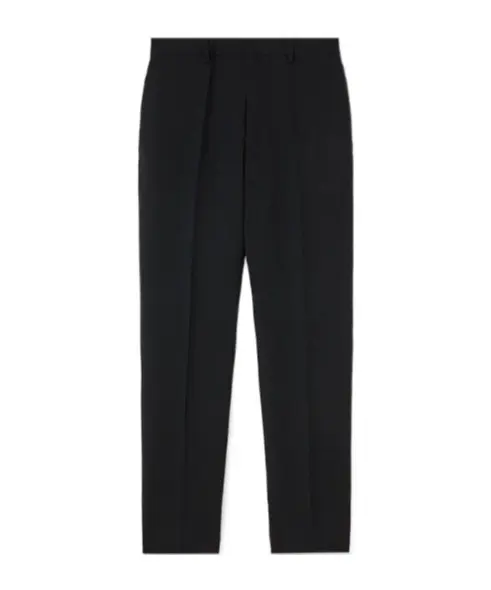 JIL SANDER Tapered Trousers With Crimped Pleats - Navy