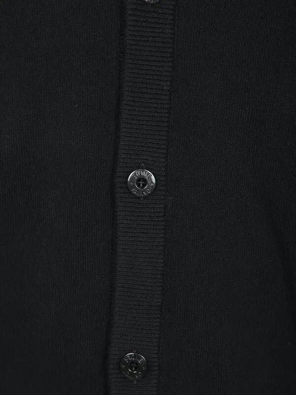 Stone Island V-neck Button-up Cardigan - Black
