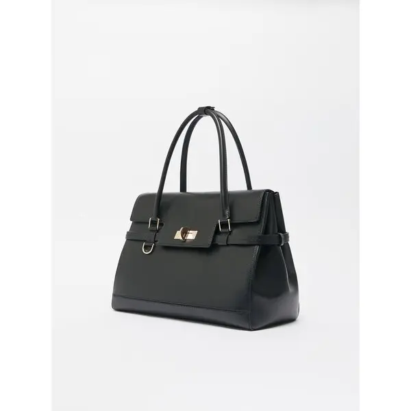 Max Mara Margaux Twist-lock Top Handle Bag - Black