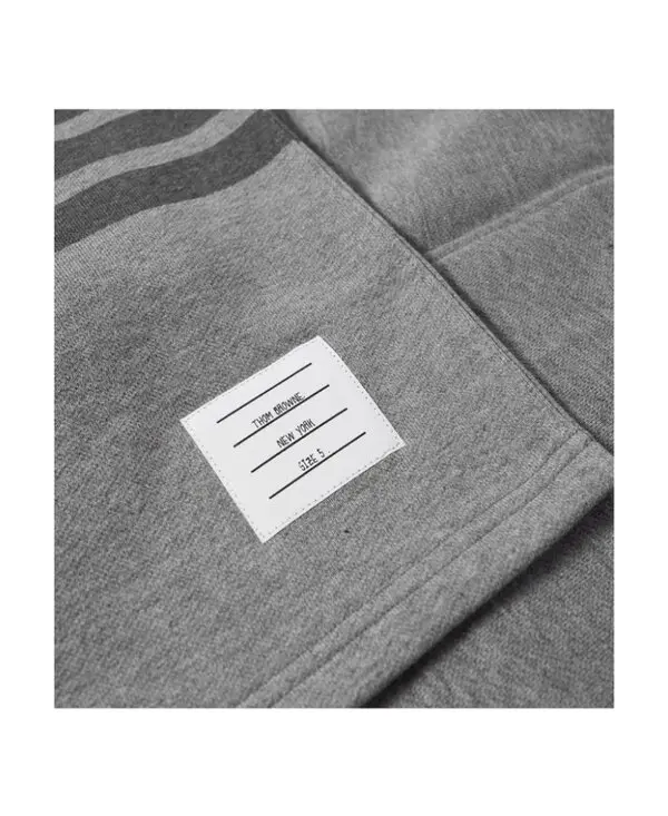 Thom Browne Four-bar Stripe Jersey Shorts - Medium Gray