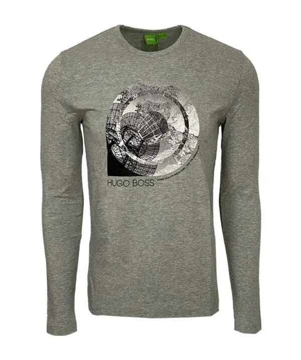 Hugo Boss T-shirt With Round Neck And Long Sleeves