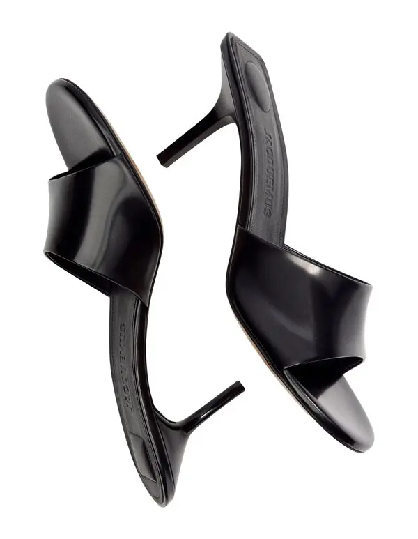 Jacquemus 70mm Open-toe Leather Mules - Black