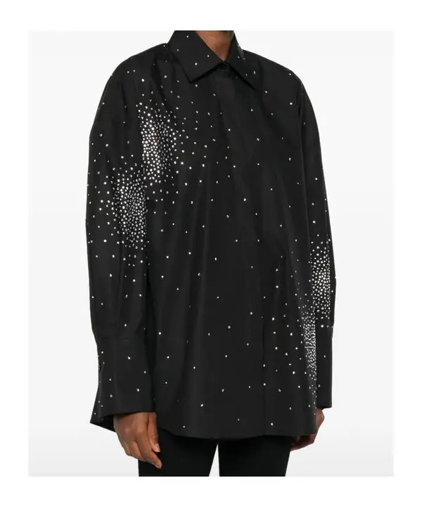 Giuseppe Di Morabito Embellished Lapel Shirt - Black