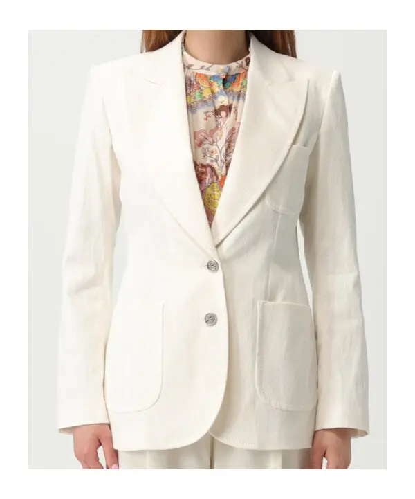 Etro Paisley-jacquard Blazer - White