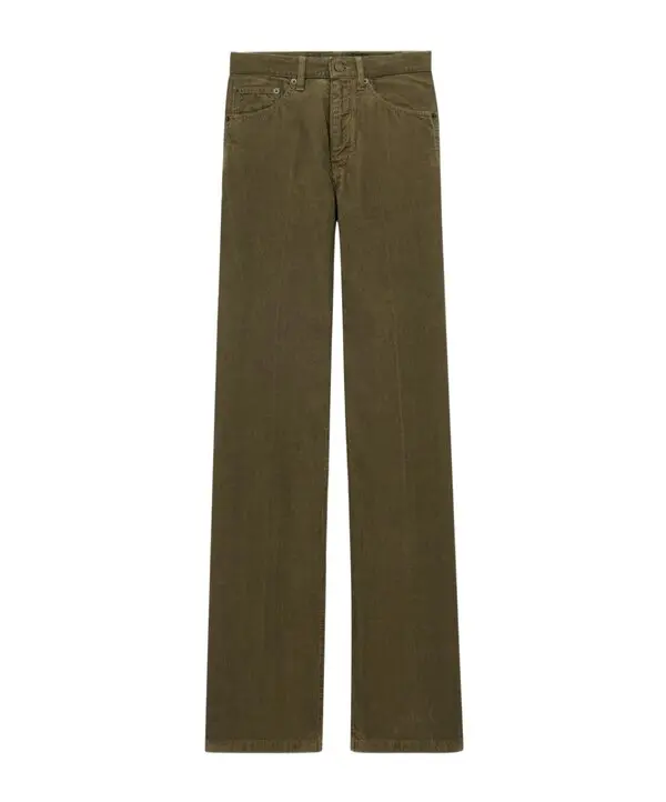 Saint Laurent Clyde High Waist Pants - Green