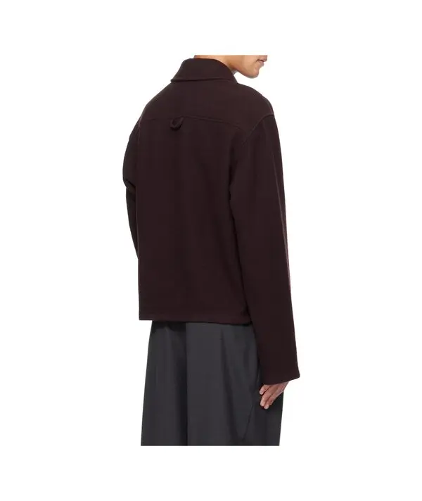 RIER Wool Collared Polo Shirt - Tan