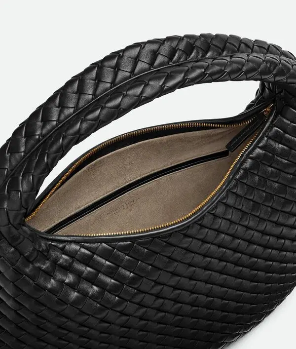 Bottega Veneta Woven Leather Hobo Bag - Black