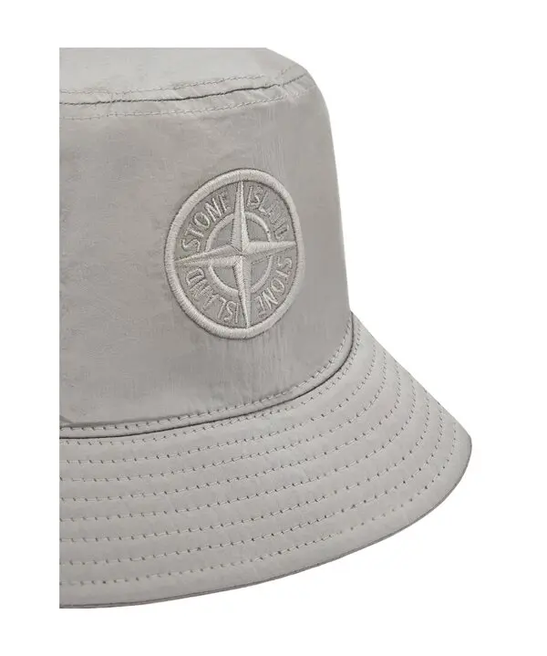 Stone Island Compass Logo Bucket Hat - Gray