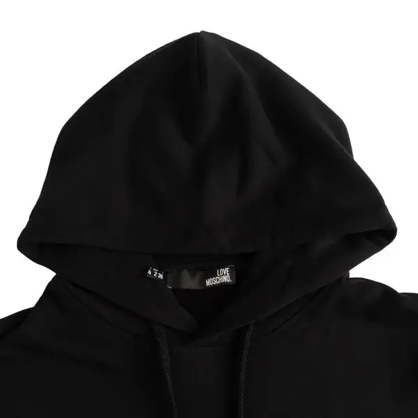 Moschino Spliced Logo Hooded Dress
