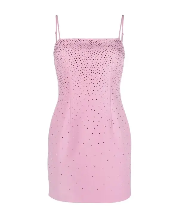 Blumarine Embellished Square Neck Sleeveless Mini Dress