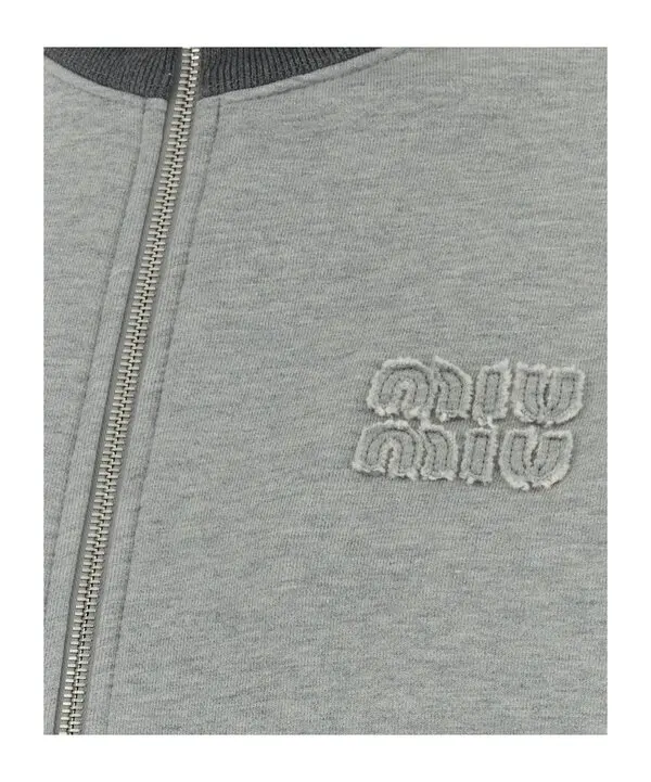 Miu Miu Zip-up Oversized Sweatshirt