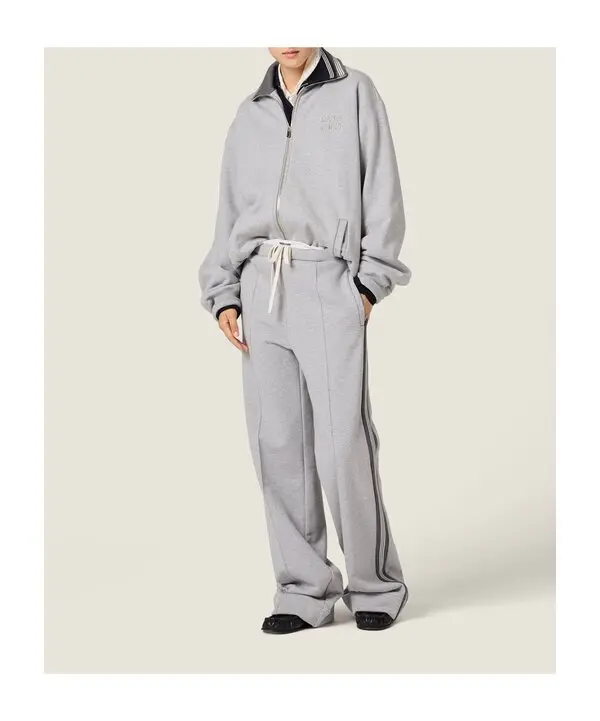 Miu Miu Zip-up Oversized Sweatshirt