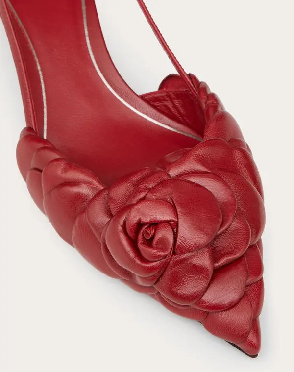 Valentino Garavani Atelier 03 Rose Edition Slingback Pumps - Red