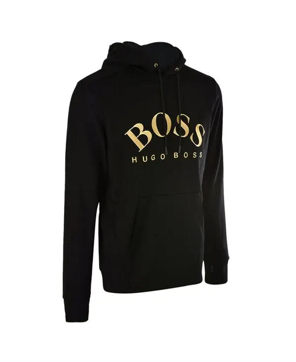 Hugo Boss Cotton Hooded Pullover With Logo