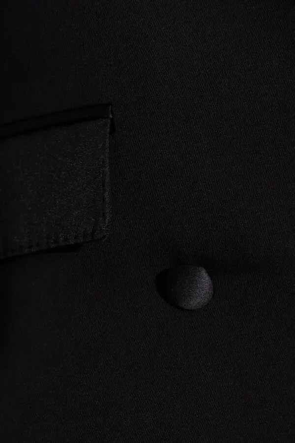 Dolce & Gabbana Double-breasted Gabardine Tuxedo Jacket - Black