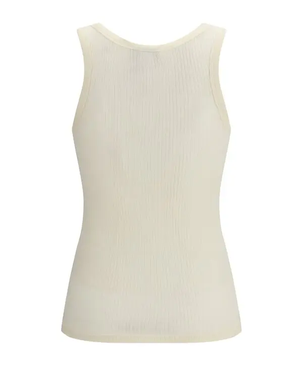 FORTE_FORTE Ribbed U-neck Tank Top